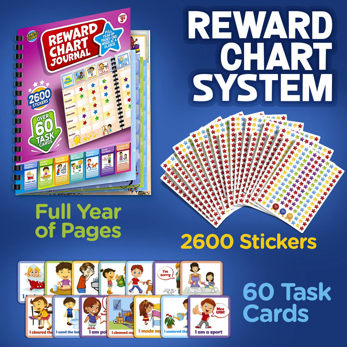 Learn & Climb Reward Chart Book™ - Reward & Behavior Journal for Kids